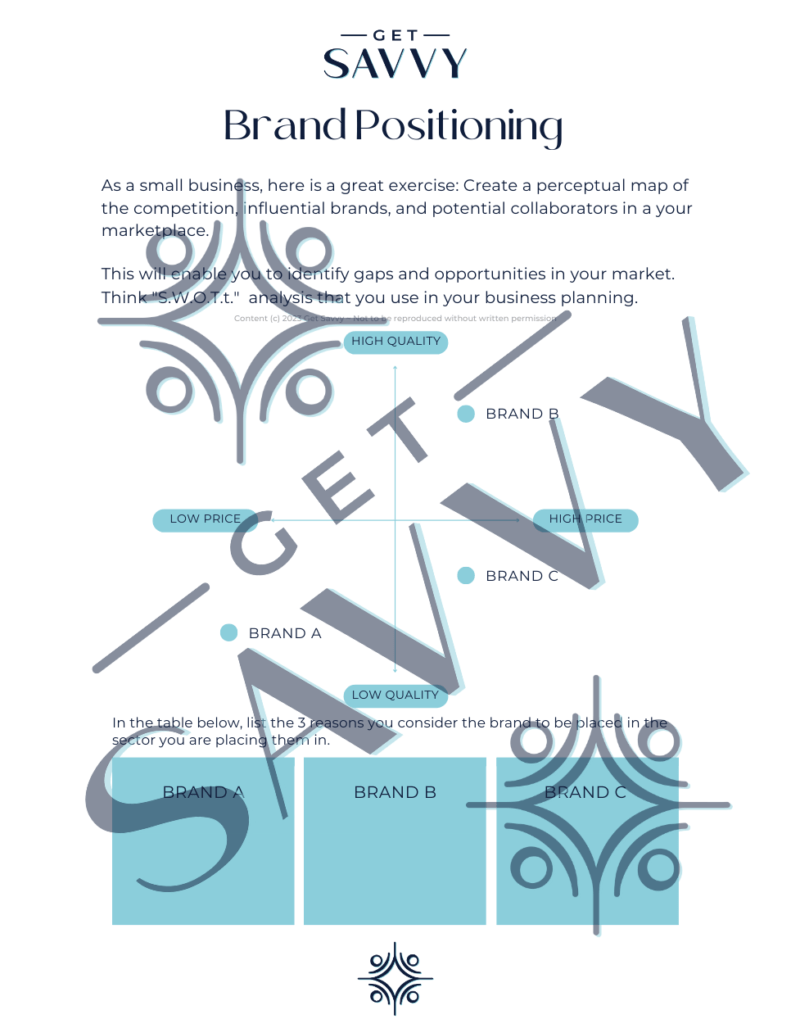 Brand Positioning Worksheet - Get Savvy