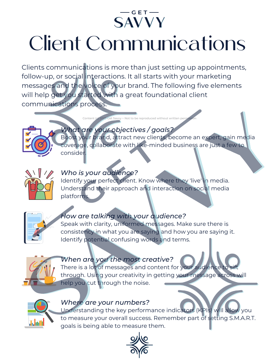 Client Communications Worksheet - Get Savvy