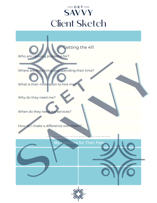Client Sketch Worksheet - Get Savvy