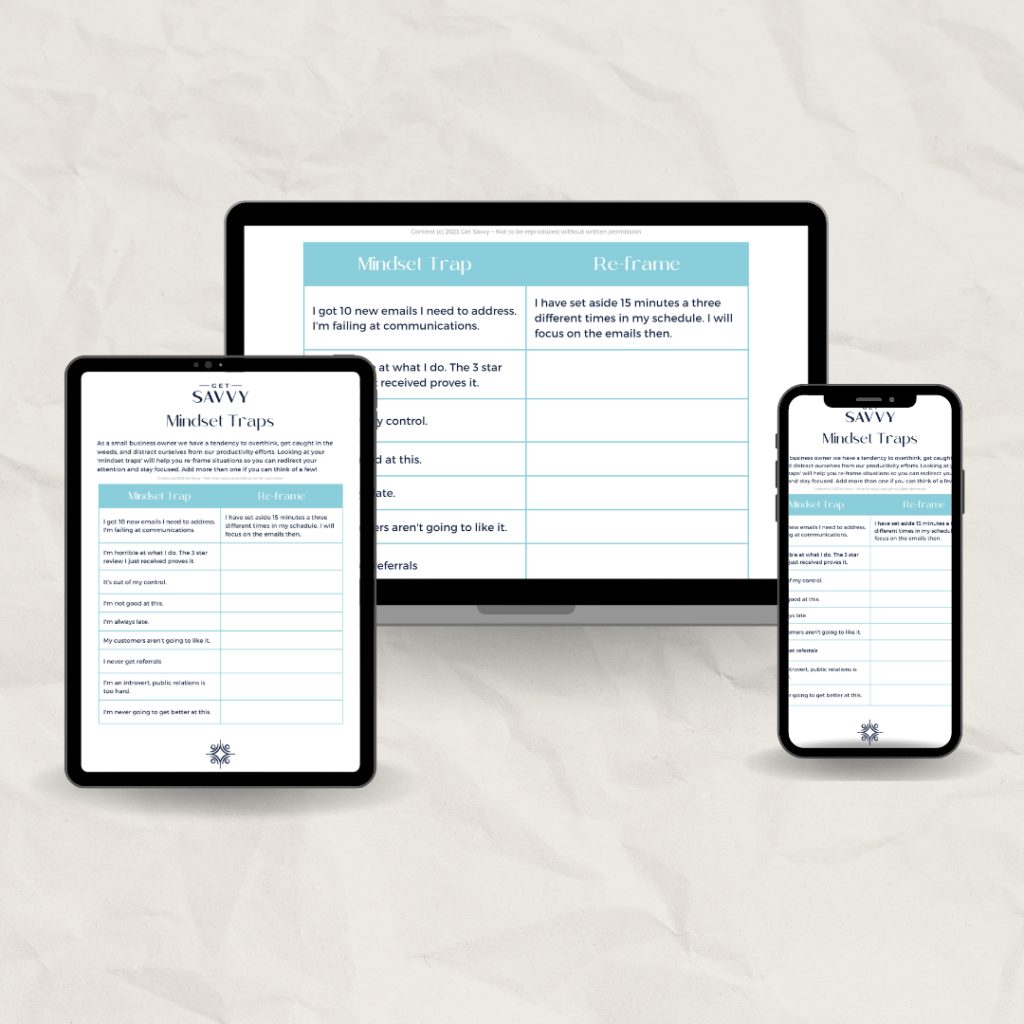 Mindset Traps Worksheet - Women's Business Resource Community