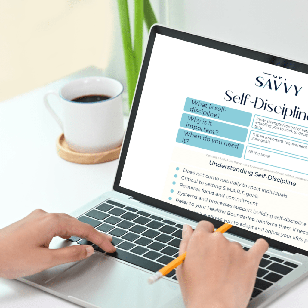 Self-Discipline Worksheet - Women's Business Resource Community