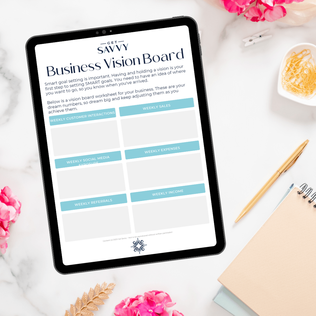 Business Vision Board Worksheet - Women's Business Resource Community